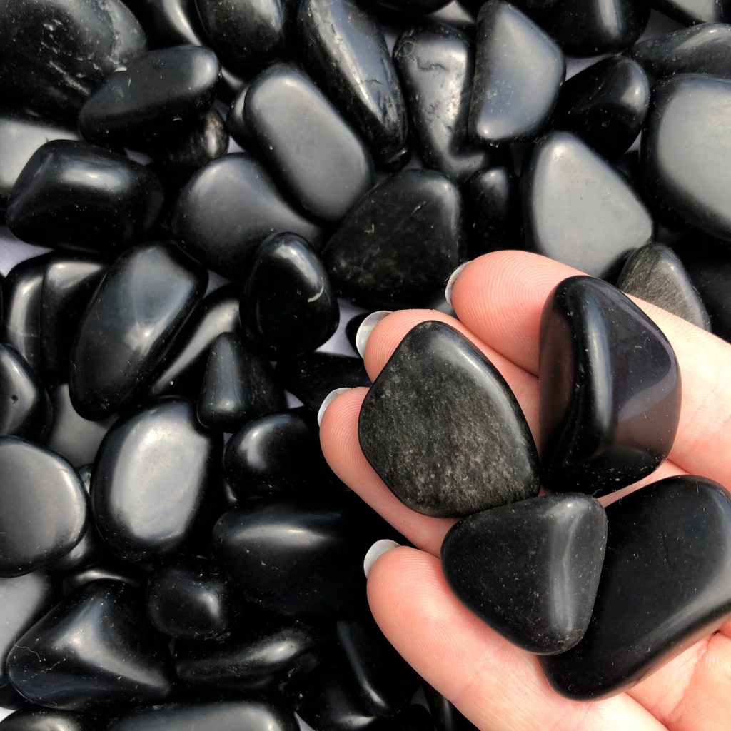 Black Obsidian Tumbled Stones - Earth Goddess