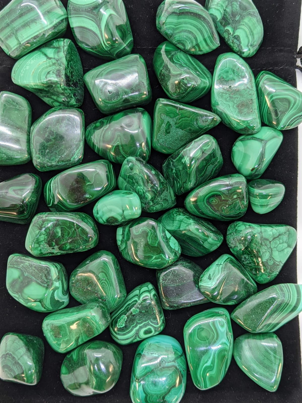 Malachite Tumbled Stones Large - Earth Goddess